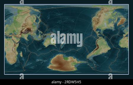 Kermadec tectonic plate on the Wiki style elevation map in the Lagrange ...
