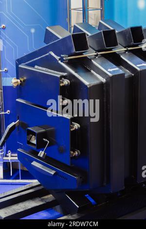 Solid fuel heating boiler. Solid fuel is used to heat the boiler Stock ...