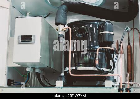 Heat pumps, Heat transformers with heat exchangers Stock Photo - Alamy