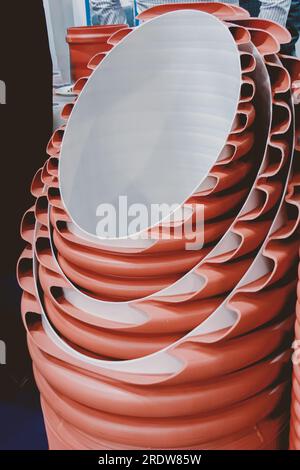 Corrugated two-layer sewer pipes for non-pressure sewer networks ...