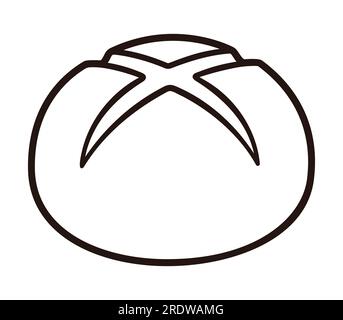 Bun icon. Simple illustration of bun vector icons set color isolated on ...