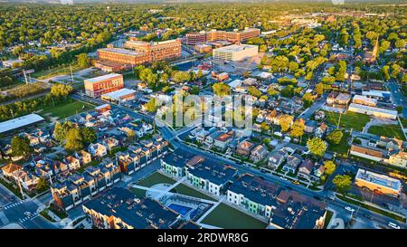 Sunrise Fort Wayne Indiana landscape cityscape skyscraper downtown ...