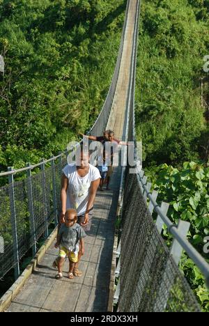 Tourists Vanuatu Sky Bridge, Devil's Point Rd, Port Vila, Vanuatu Stock ...