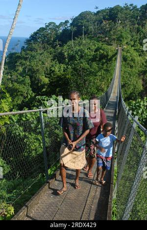 Tourists Vanuatu Sky Bridge, Devil's Point Rd, Port Vila, Vanuatu Stock ...