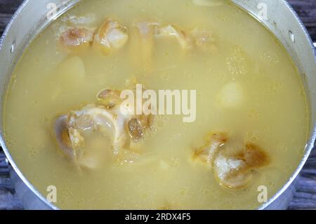 Arabic Egyptian cuisine of kawareh trotters and knee boiled with soup ...