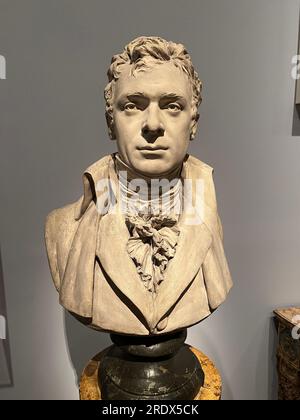 Robert Fulton, Inventor, by Jean Antoine Houdon; painted plaster, 1804 ...