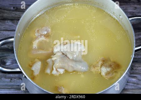 Arabic Egyptian cuisine of kawareh trotters and knee boiled with soup ...