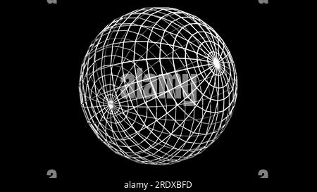 wireframe sphere. Computer generated 3d render Stock Photo - Alamy