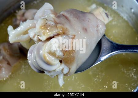 Arabic Egyptian cuisine of kawareh trotters and knee boiled with soup ...