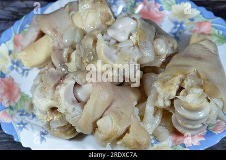 Arabic Egyptian cuisine of kawareh trotters and knee boiled with soup ...