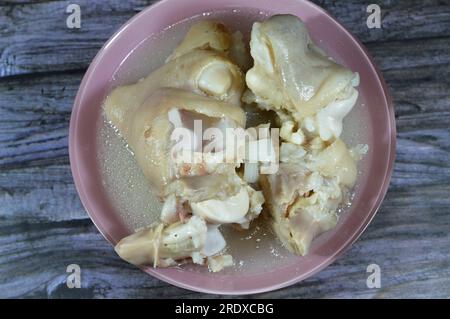 Arabic Egyptian cuisine of kawareh trotters and knee boiled with soup ...