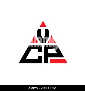 VCP triangle letter logo design with triangle shape. VCP triangle logo ...
