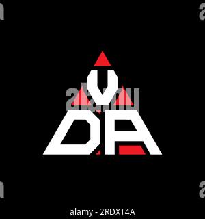 VDA triangle letter logo design with triangle shape. VDA triangle logo ...