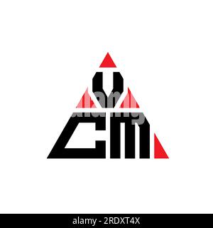 VCM triangle letter logo design with triangle shape. VCM triangle logo ...