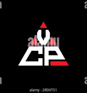 VCP triangle letter logo design with triangle shape. VCP triangle logo ...