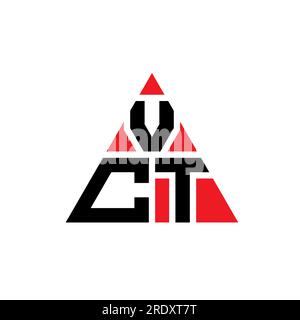 VCT triangle letter logo design with triangle shape. VCT triangle logo ...
