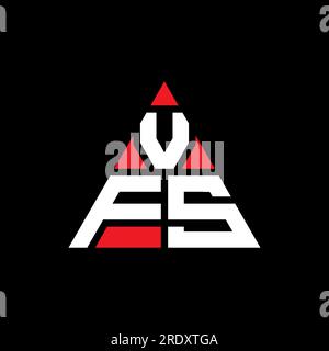 VFS triangle letter logo design with triangle shape. VFS triangle logo ...