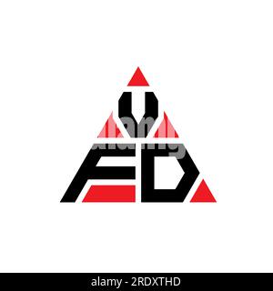 VFD triangle letter logo design with triangle shape. VFD triangle logo ...