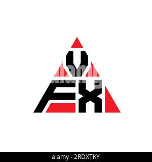 VFX triangle letter logo design with triangle shape. VFX triangle logo ...
