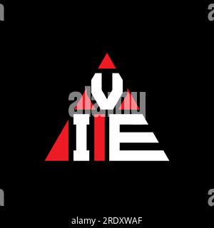VIE triangle letter logo design with triangle shape. VIE triangle logo ...