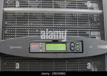 The control panel APC for the UPS module in the server room is ...