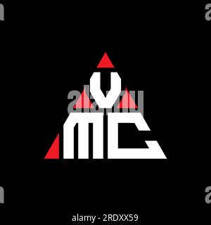 VMC triangle letter logo design with triangle shape. VMC triangle logo ...