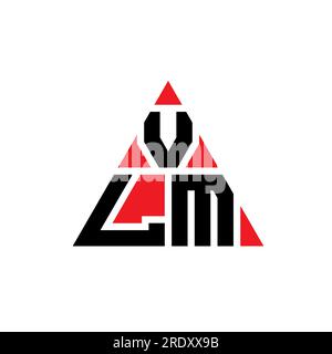 VLM triangle letter logo design with triangle shape. VLM triangle logo ...