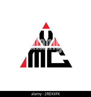 VMC triangle letter logo design with triangle shape. VMC triangle logo ...