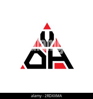 VOH triangle letter logo design with triangle shape. VOH triangle logo ...
