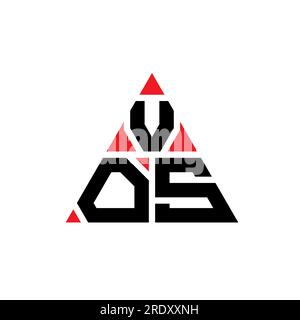 VOS triangle letter logo design with triangle shape. VOS triangle logo ...