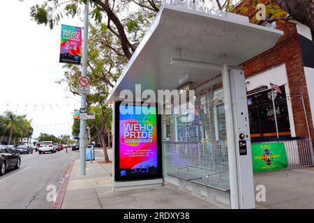 West Hollywood, California: CITYLINE, LA METRO and THE PICKUP Bus Stop ...