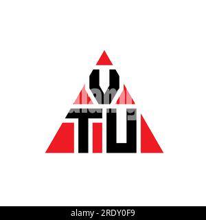 VTU triangle letter logo design with triangle shape. VTU triangle logo ...