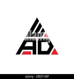 WAD triangle letter logo design with triangle shape. WAD triangle logo ...