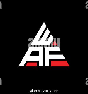 WAF triangle letter logo design with triangle shape. WAF triangle logo ...