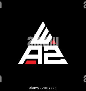 WAZ triangle letter logo design with triangle shape. WAZ triangle logo ...
