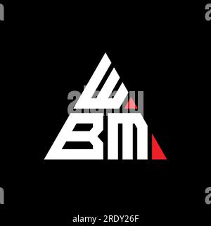 WBM triangle letter logo design with triangle shape. WBM triangle logo ...