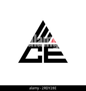 WCE triangle letter logo design with triangle shape. WCE triangle logo ...