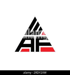 WAF triangle letter logo design with triangle shape. WAF triangle logo ...