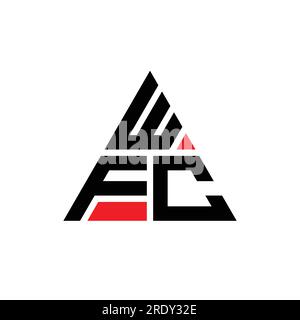 WFC triangle letter logo design with triangle shape. WFC triangle logo ...