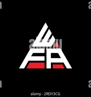 WFA triangle letter logo design with triangle shape. WFA triangle logo ...