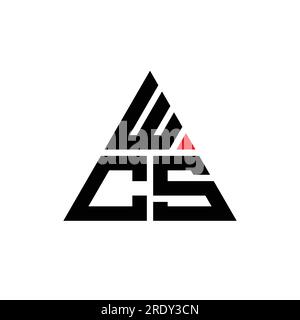 WCS triangle letter logo design with triangle shape. WCS triangle logo ...