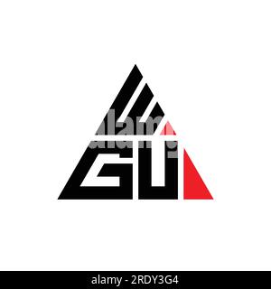 WGU triangle letter logo design with triangle shape. WGU triangle logo ...