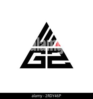 WGZ triangle letter logo design with triangle shape. WGZ triangle logo ...