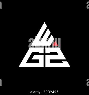 WGZ triangle letter logo design with triangle shape. WGZ triangle logo ...