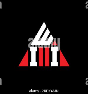 WII triangle letter logo design with triangle shape. WII triangle logo ...