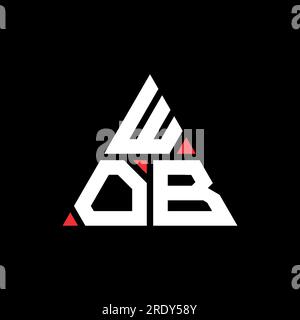 WOB triangle letter logo design with triangle shape. WOB triangle logo ...
