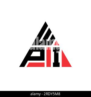 WPI triangle letter logo design with triangle shape. WPI triangle logo ...