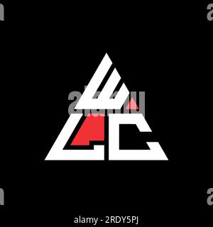 WLC triangle letter logo design with triangle shape. WLC triangle logo ...