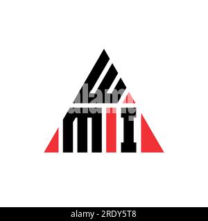 WMI triangle letter logo design with triangle shape. WMI triangle logo ...