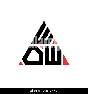 WOW triangle letter logo design with triangle shape. WOW triangle logo ...